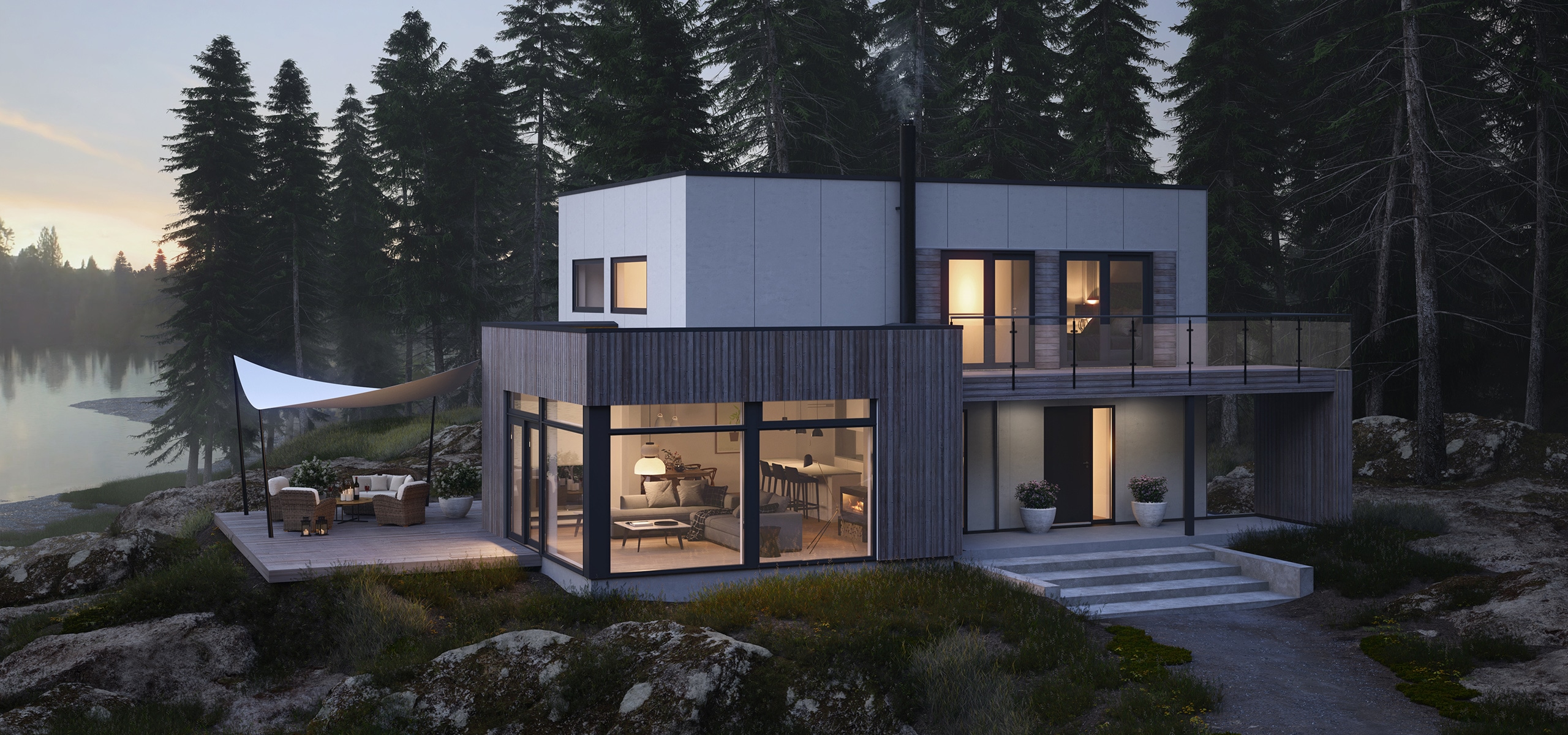 "Espresso" - et minimalistisk funkishus | Hellvik Hus