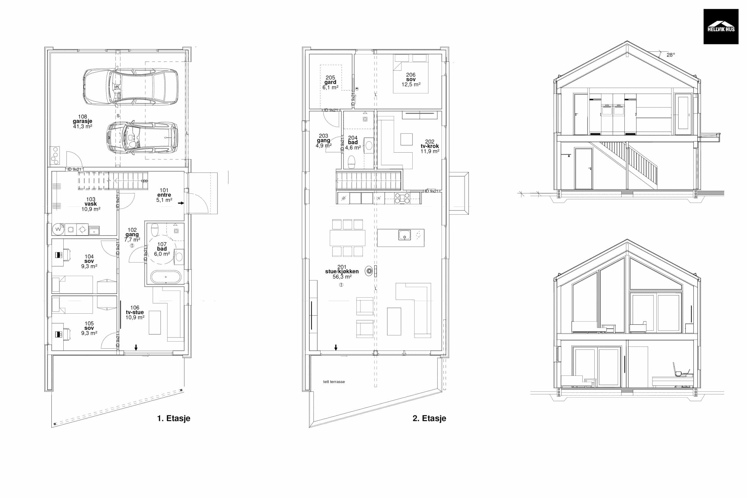 Boliger til salgs! Nøkkelferdig moderne enebolig på særegen tomt ...